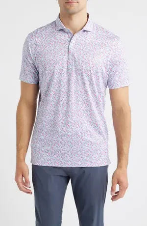 Johnnie-o Charmer Floral Performance Jersey Polo