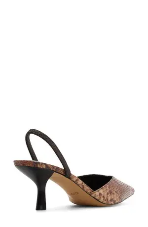 Aldo Pointed Toe Slingback Pumps - Brown Multi