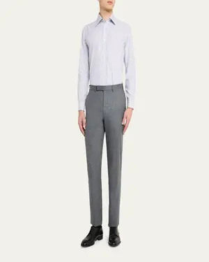 Charvet Cotton Multi-stripe Sport Shirt - Gray