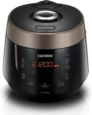 CUCKOO 10-cup Heating Pressure Rice Cooker With Nonstick Inner Pot - Black
