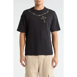 PACSUN Barbed Cross Cotton Graphic T-shirt