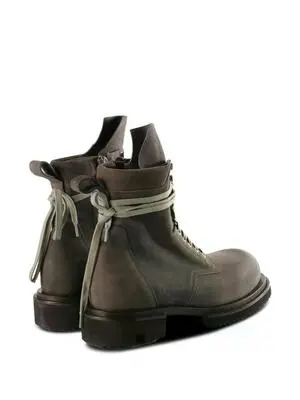 Rick Owens Lace-up Zip Boots - Grey