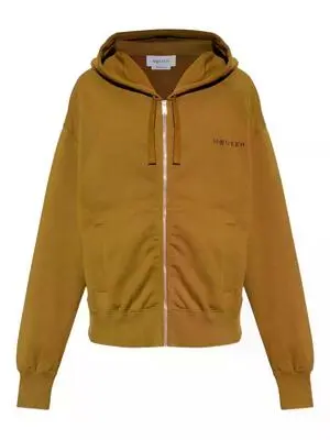 Alexander McQueen Zip-up Hooded Sweatshirt - Brown