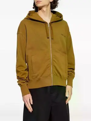 Alexander McQueen Zip-up Hooded Sweatshirt - Brown