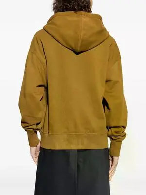 Alexander McQueen Zip-up Hooded Sweatshirt - Brown