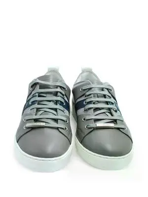 Dior Leather And Suede Panelled Logo Plaque Lace-up Sneakers