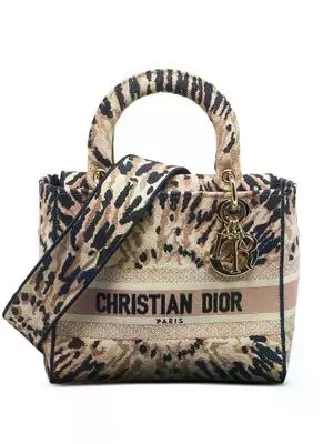 Dior Lady D-lite Embroidered Tote Bag