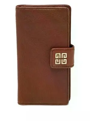 Givenchy Logo Flap Continental Wallet - Brown