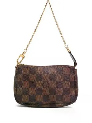 LOUIS VUITTON Pochette Chain Shoulder Bag - Brown