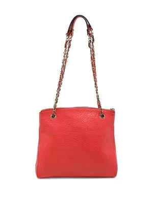Dkny Leather Tote With Chain Straps