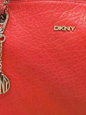 Dkny Leather Tote With Chain Straps