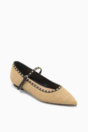 Ulla Johnson Hera Raffia Ballet Flat