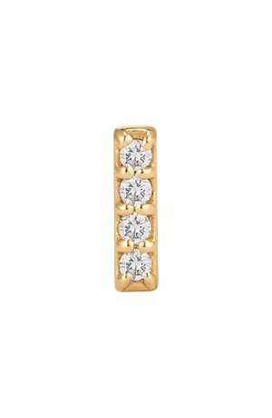 MADE BY MARY 14k Diamond Bar Stud Earring