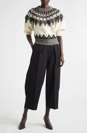 Altuzarra Dash Wool Ankle Pants - Black