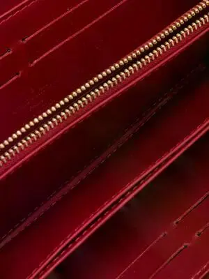 LOUIS VUITTON Patent Leather Monogram Zippy Wallet - Red