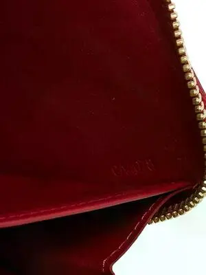 LOUIS VUITTON Patent Leather Monogram Zippy Wallet - Red