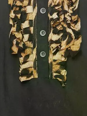 Just Cavalli Frilled Chiffon Blouse