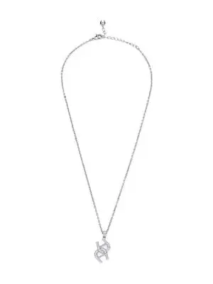 AIGNER Crystal Horseshoe Necklace - Silver
