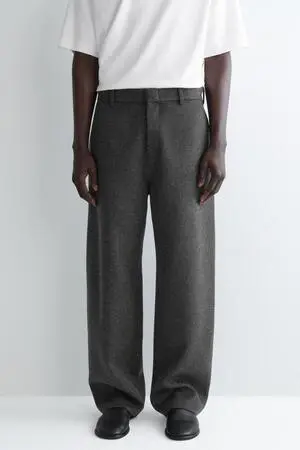Cos Double-faced Wool Relaxed-fit Wide-leg Pants