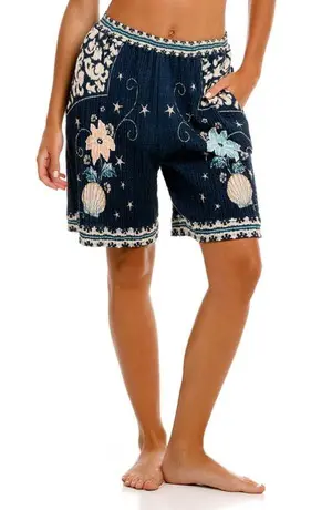 Agua Bendita Floral Shorts For Women