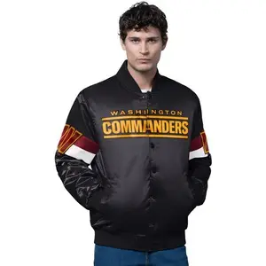 STARTER Washington Commanders Triple Option Full-snap Varsity Jacket