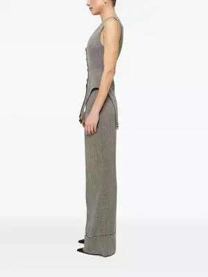 NISSA Button Single-breasted Herringbone Vest