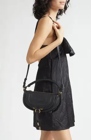 Chloé Mini Marcie Leather Camera Bag - Black