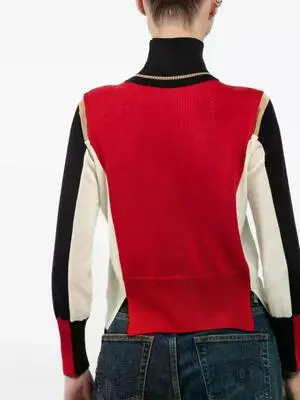 SHIRO SAKAI Colour Block Roll Neck Top