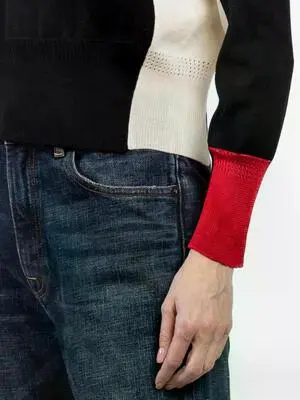 SHIRO SAKAI Colour Block Roll Neck Top