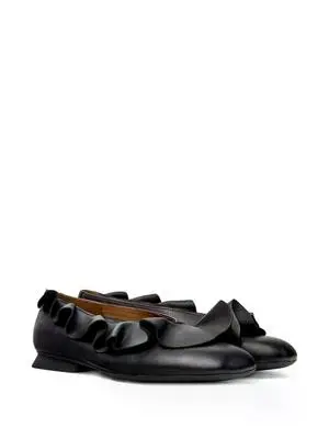 Camper Casi Myra Ruffled Ballerinas - Black