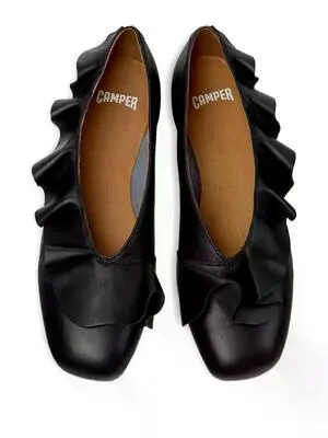 Camper Casi Myra Ruffled Ballerinas - Black