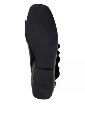 Camper Casi Myra Ruffled Ballerinas - Black