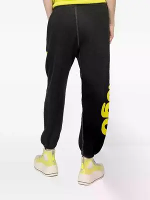 FREECITY Graphic Print Track Pants - Black