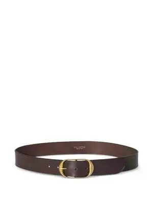 NILI LOTAN Rounded-buckle Leather Belt