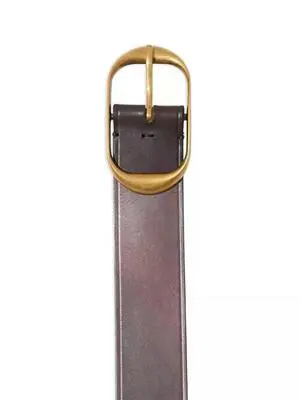 NILI LOTAN Rounded-buckle Leather Belt