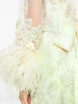 REEM AL DHAHERI Floral-lace Kaftan Set