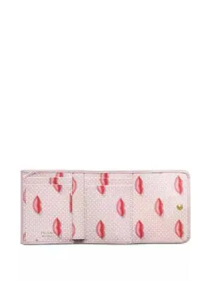 Prada Small Triangle-logo Leather Wallet - Pink