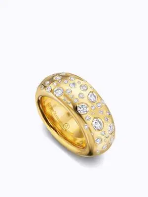 BRIONY RAYMOND Jumbo Sloan Scatter Diamond Ring - 18 Karat Yellow Gold