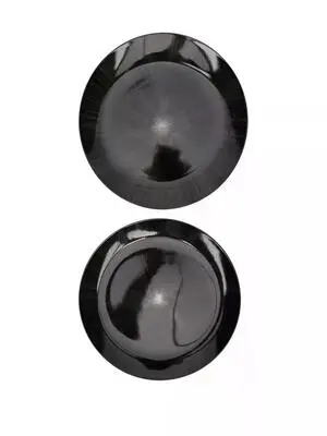 ANN DEMEULEMEESTER Pair Of Chiaroscuro Plates - Black