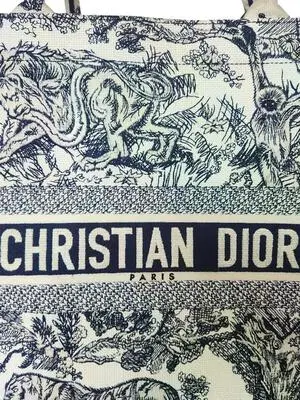 Dior Toile De Jouy Small Book Tote - Blue