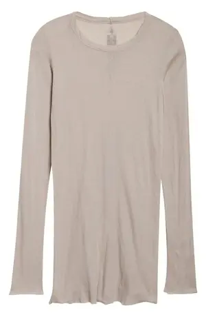 Rick Owens Long Sleeve Rib T-shirt - Pearl