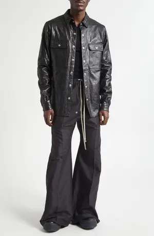 Rick Owens Pelle Leather Shirt Jacket