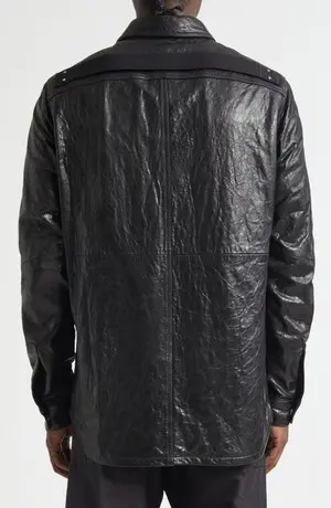 Rick Owens Pelle Leather Shirt Jacket