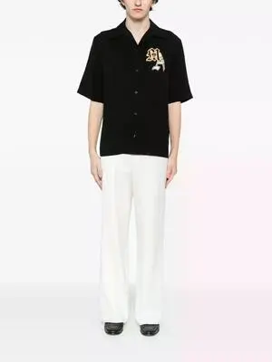 Amiri Varsity-patch Shirt - Black