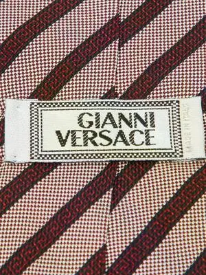 Versace Diagonal Stripe Pattern Neck Tie