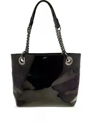 Dkny Tote Bag With Chain Handles - Black