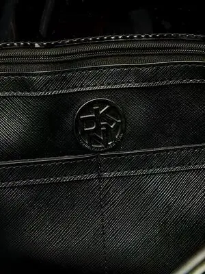 Dkny Tote Bag With Chain Handles - Black