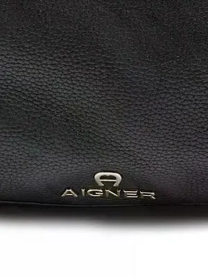 AIGNER Leather Chain Tote Bag