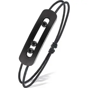 Messika Xl Move Black Diamond Cord Bracelet - Titanium