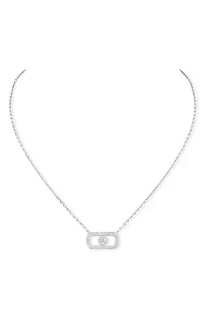 Messika So Move Diamond Pendant Necklace - White Gold